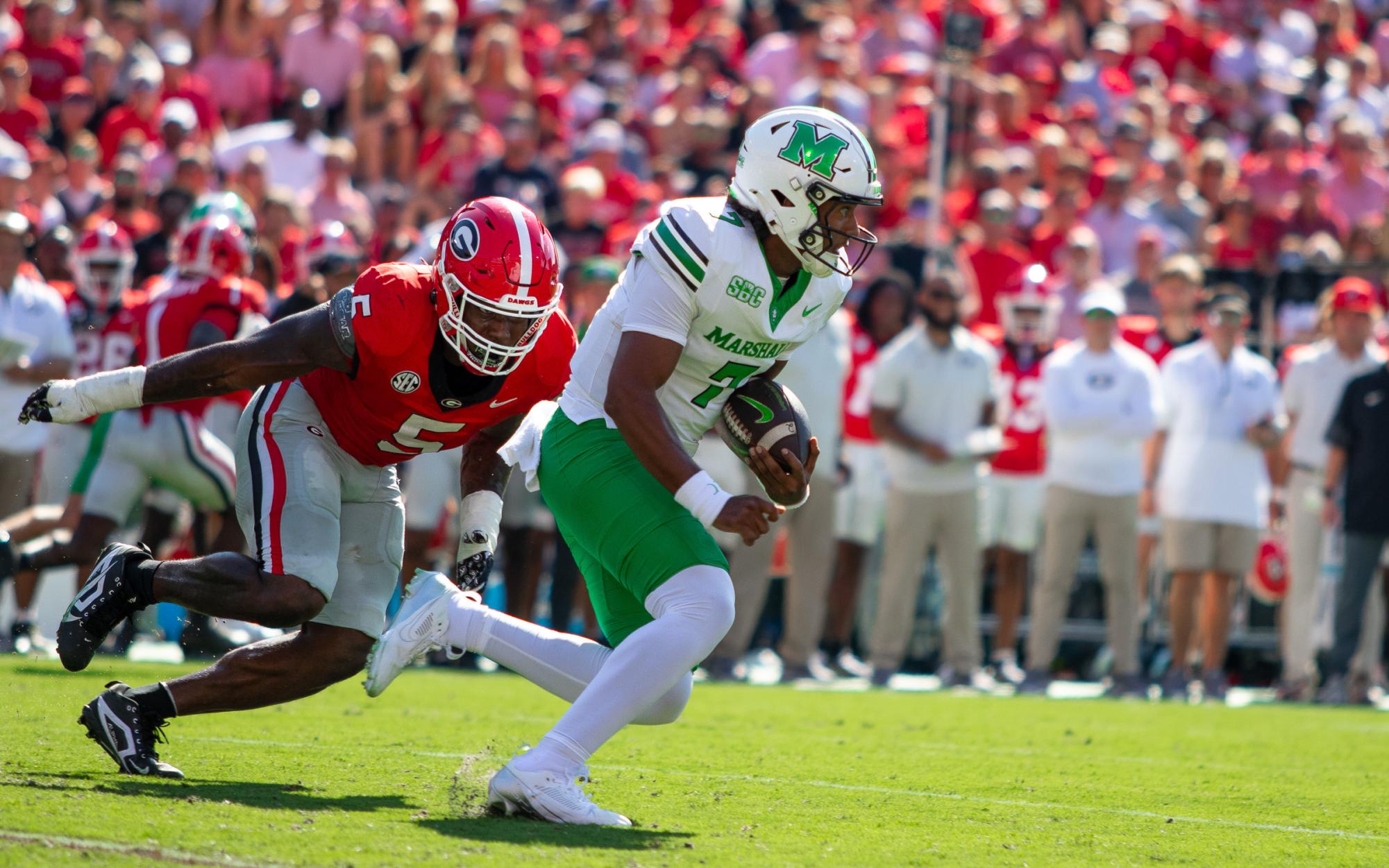The Bulldogs send the Herd to the pound in 45-7 loss. - The Parthenon